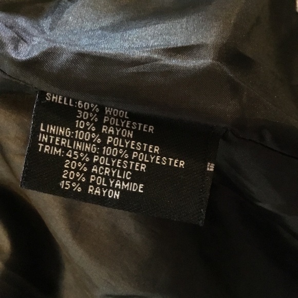 KC Collections | Jackets & Coats | Black Wool Coat With Multi Color ...